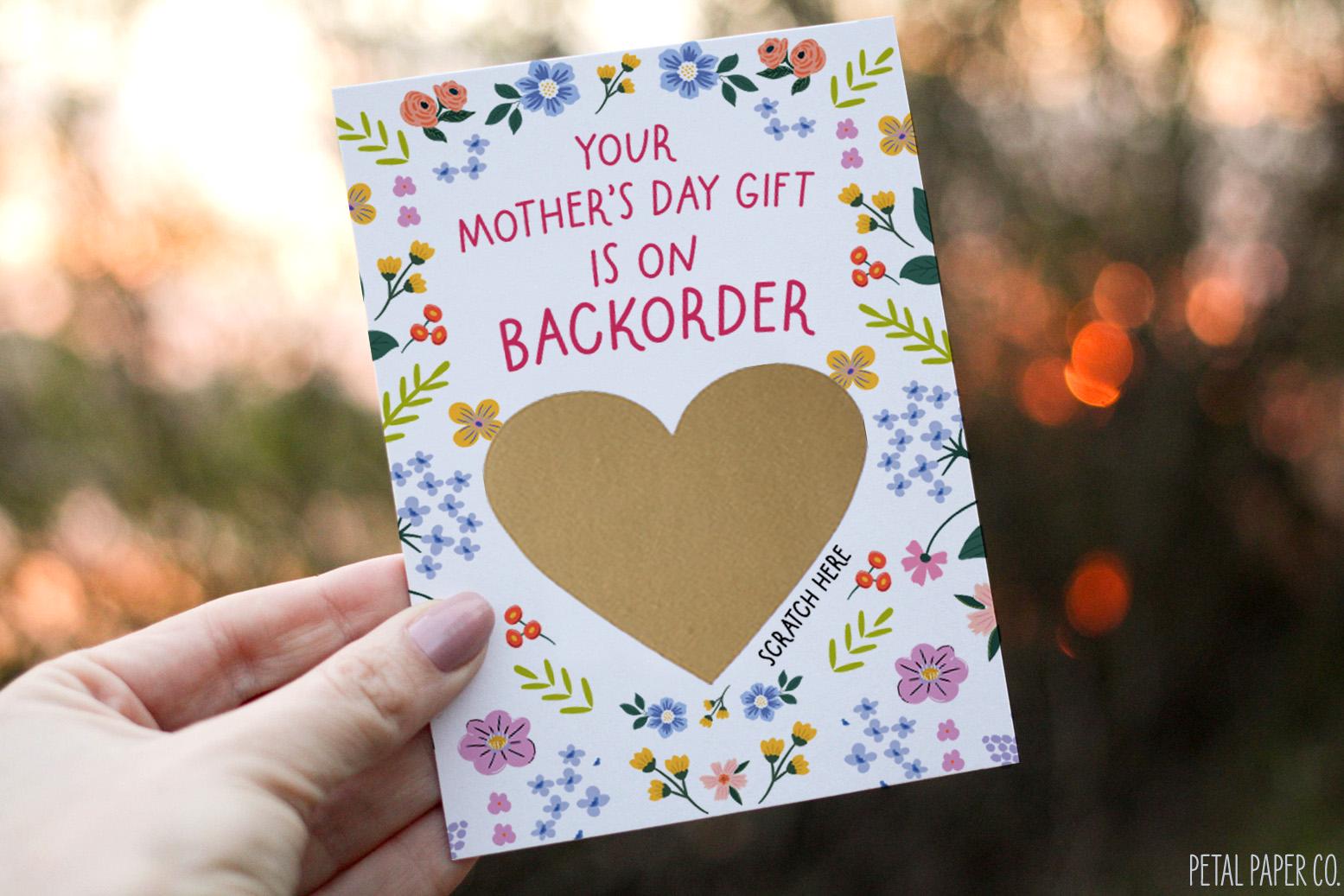 Funny Mothers Day Pregnancy Announcement Scratch off Your Mother's Day ...