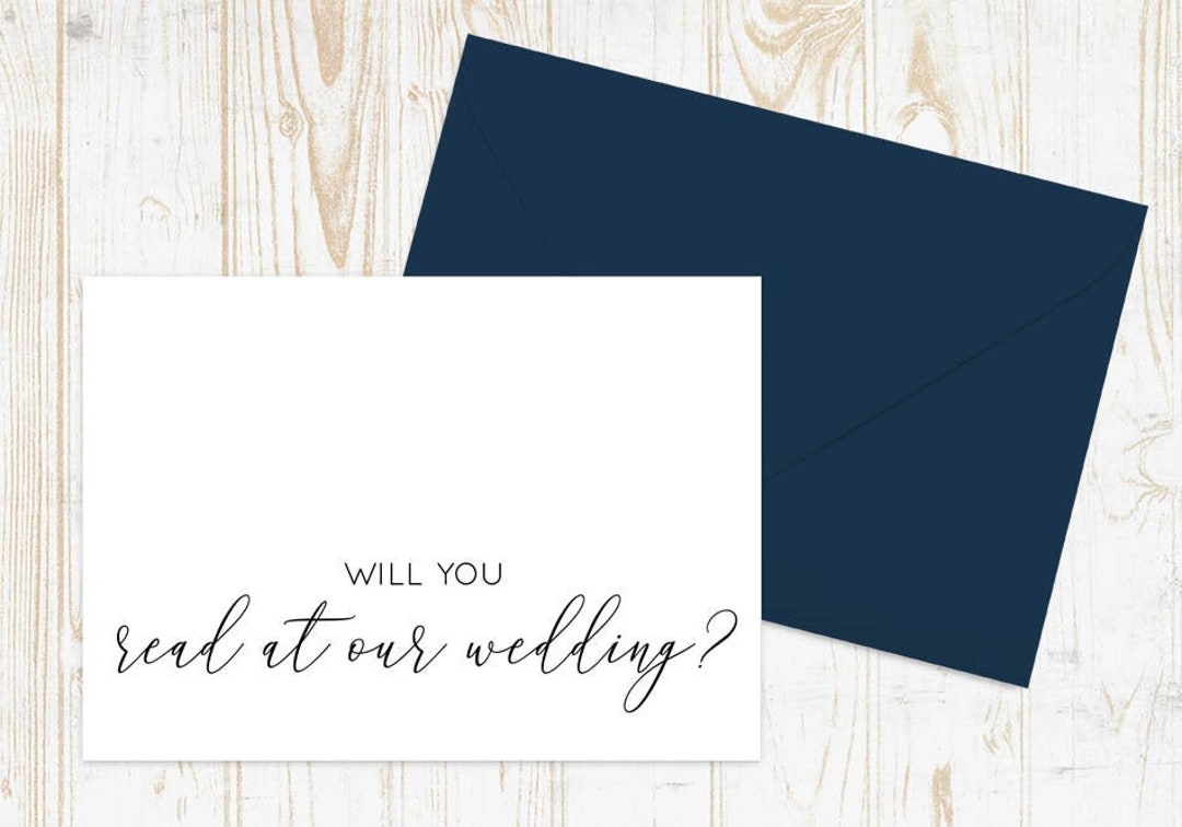 Will You Read at Our Wedding? Wedding Reader Card, Will You Be Our ...