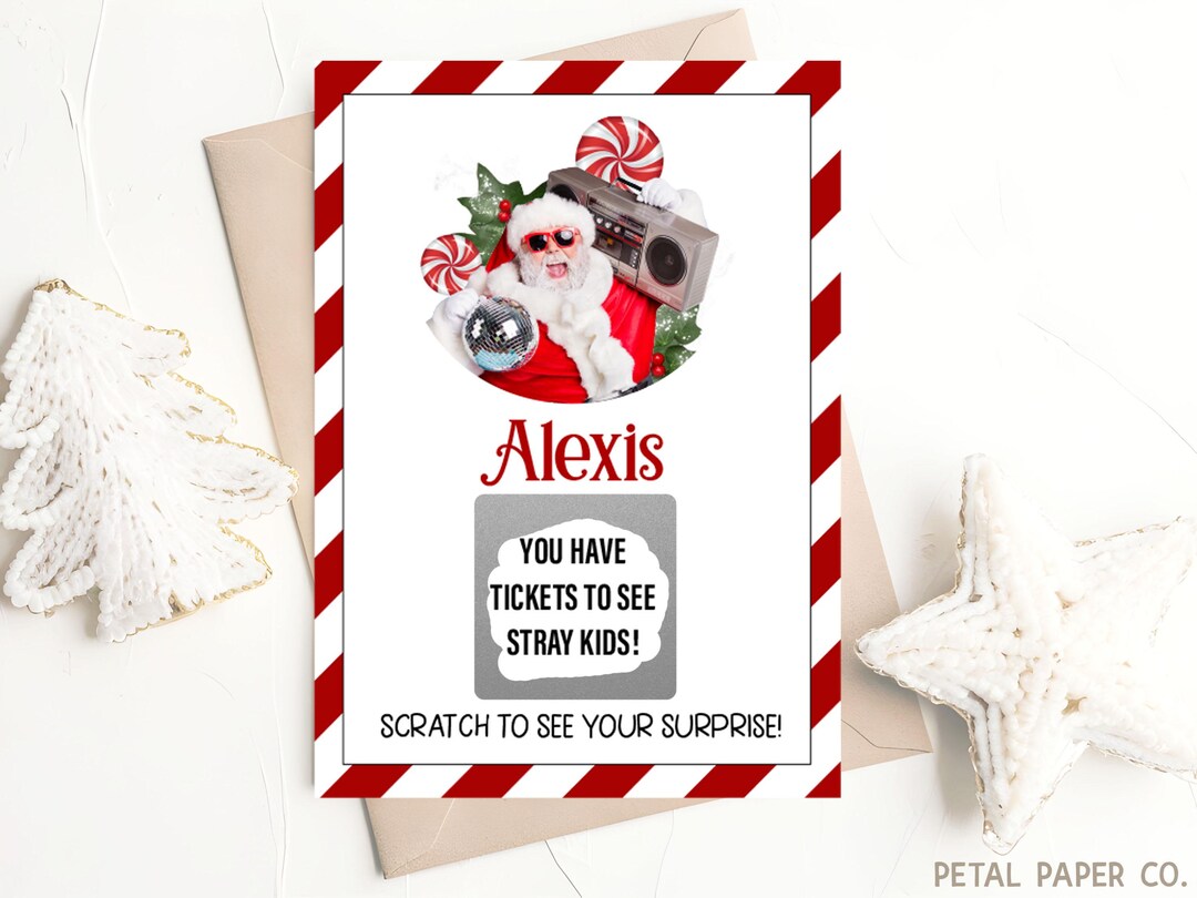 Custom Christmas Scratch off Card, Custom Christmas Scratch and Reveal ...