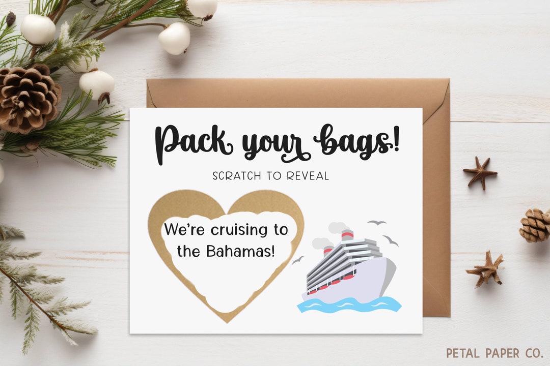 Scratch off Pack Your Bags Surprise Travel Card Scratch off Card ...