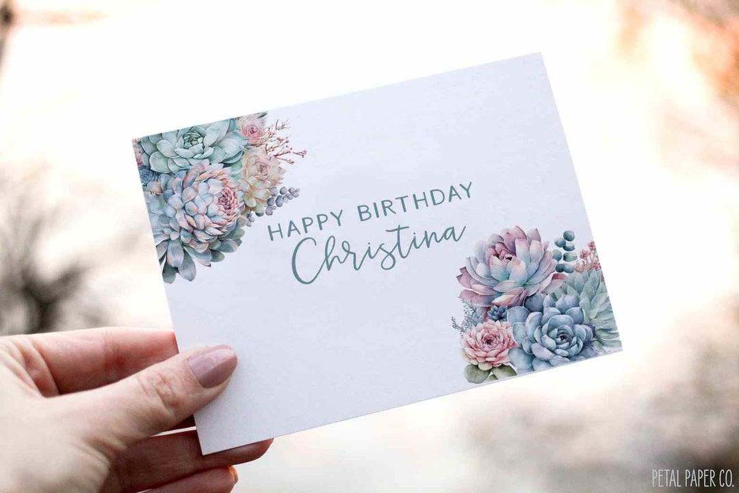 Custom Birthday Card, Personalized Birthday Card, Cute Birthday Card ...