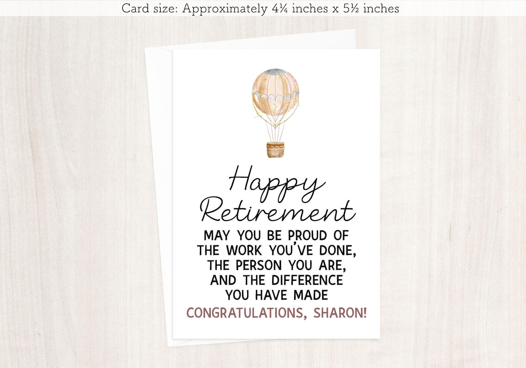 Retirement Card, Happy Retirement Card, Cute Retirement Card, Card for ...