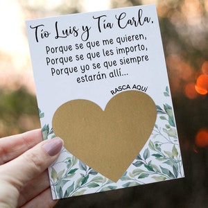 Spanish Godparents Padrinos Proposal Scratch off Card - Padrinos Card ...