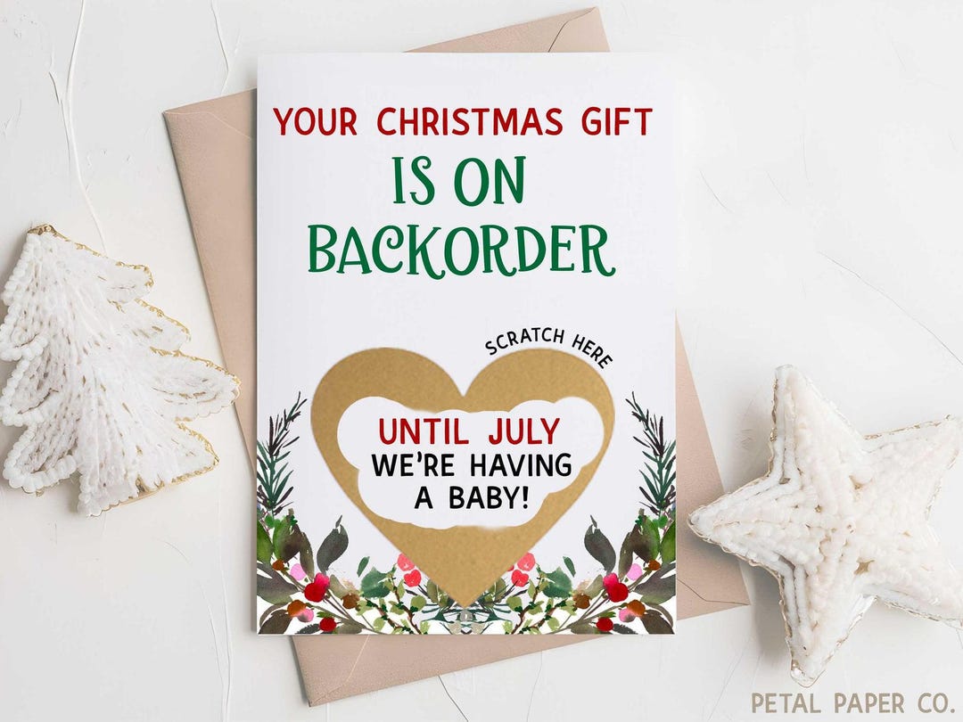 Funny Christmas Pregnancy Announcement Scratch off Your Christmas Gift ...