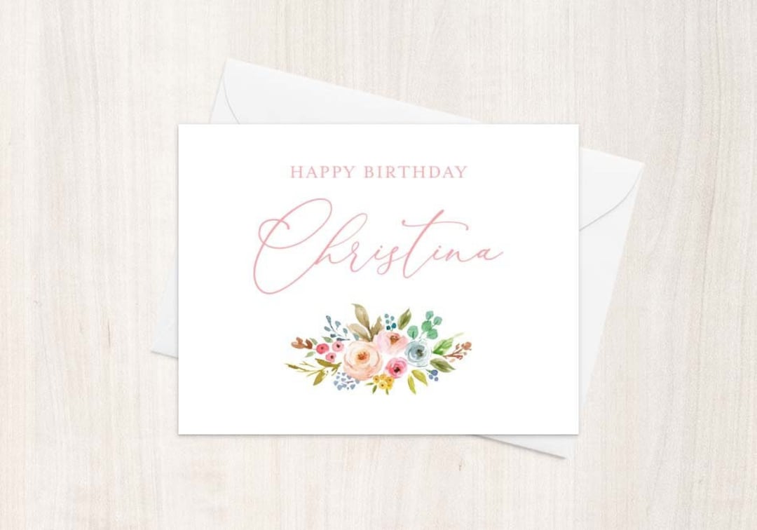 Custom Birthday Card, Personalized Birthday Card, Cute Birthday Card ...