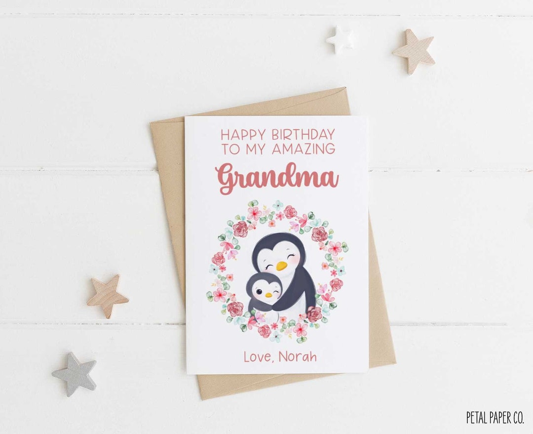 Happy Birthday Card for Grandma, Grandma Birthday Card, From Child ...