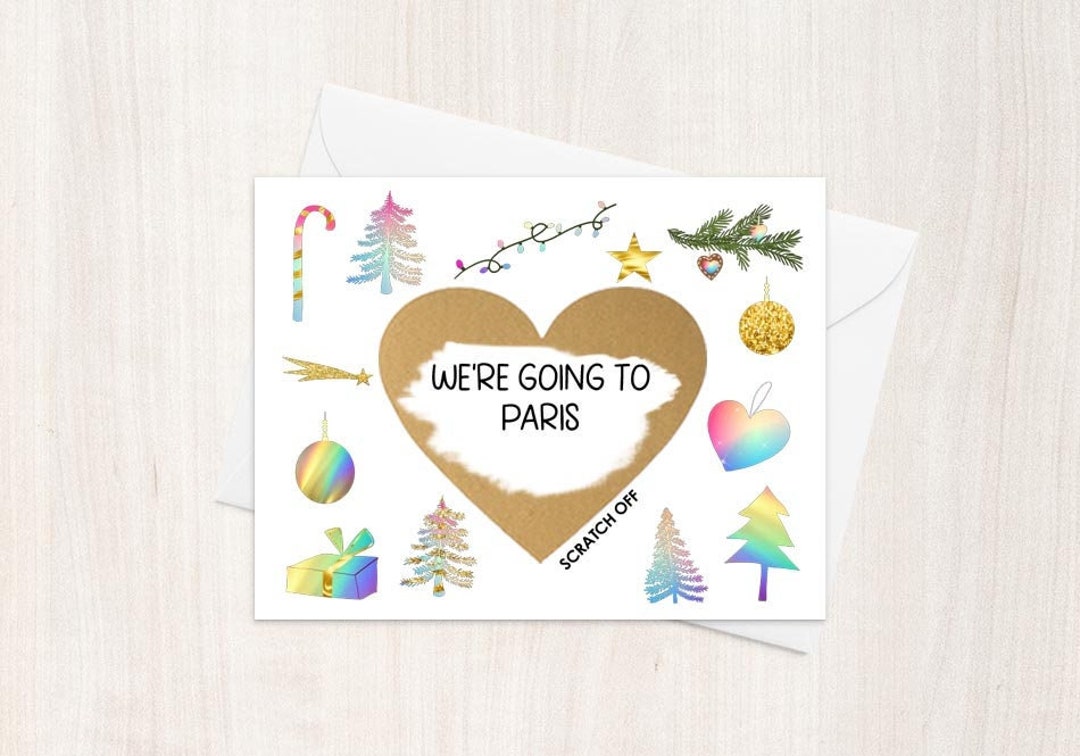 Scratch off Christmas Card Personalized Scratch off Card - Etsy
