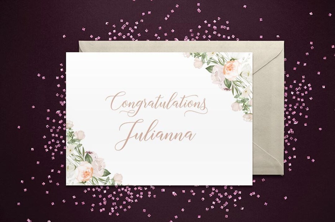 Simple Congrats Card, Congratulations Card for Best Friend, Sister, Mom ...