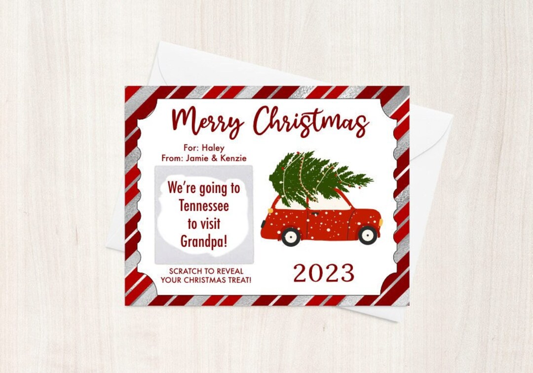 Custom Scratch off Christmas Ticket Card Personalized Scratch off ...