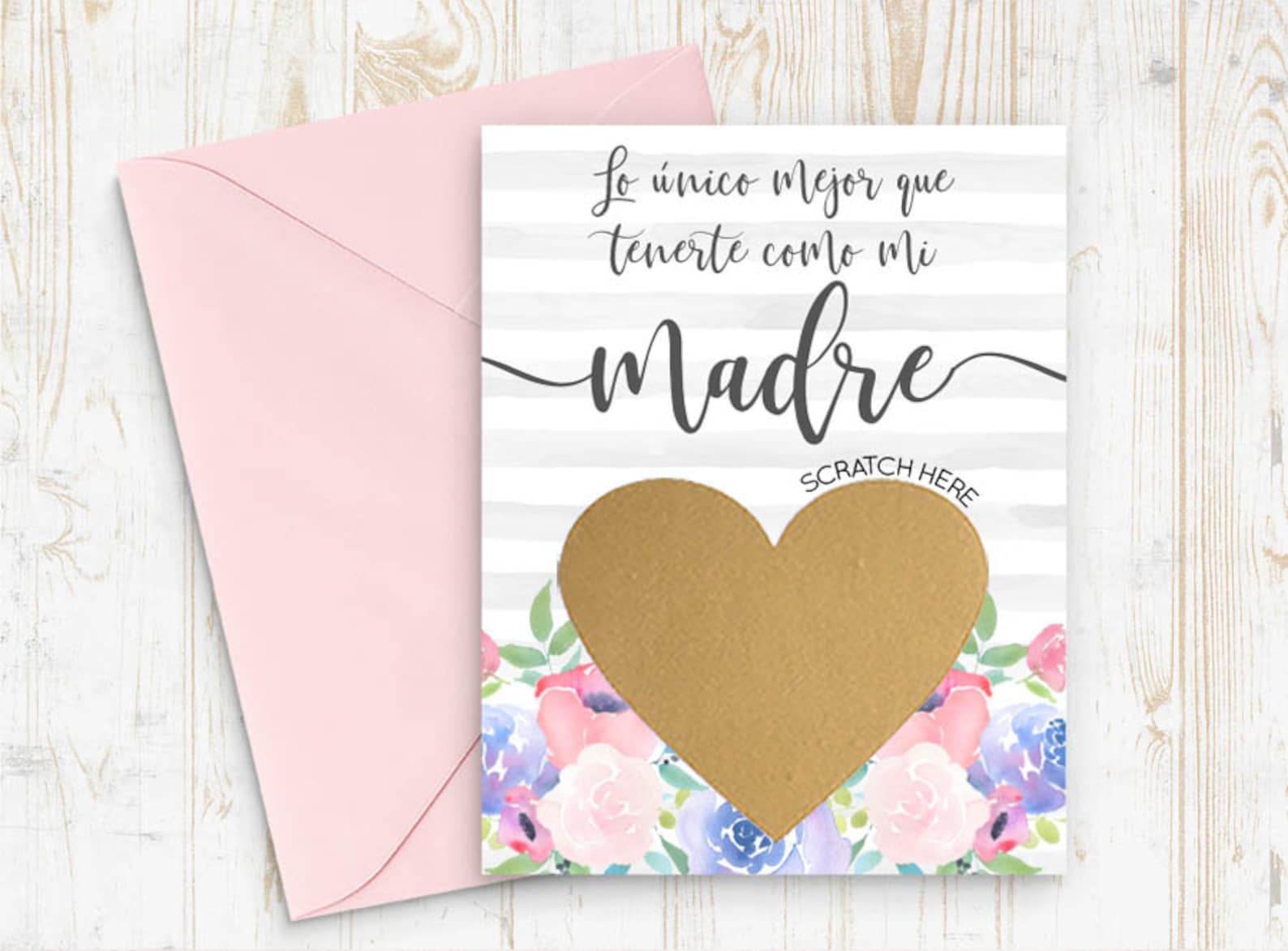 Spanish Pregnancy Announcement Scratch off Card Pregnancy - Etsy