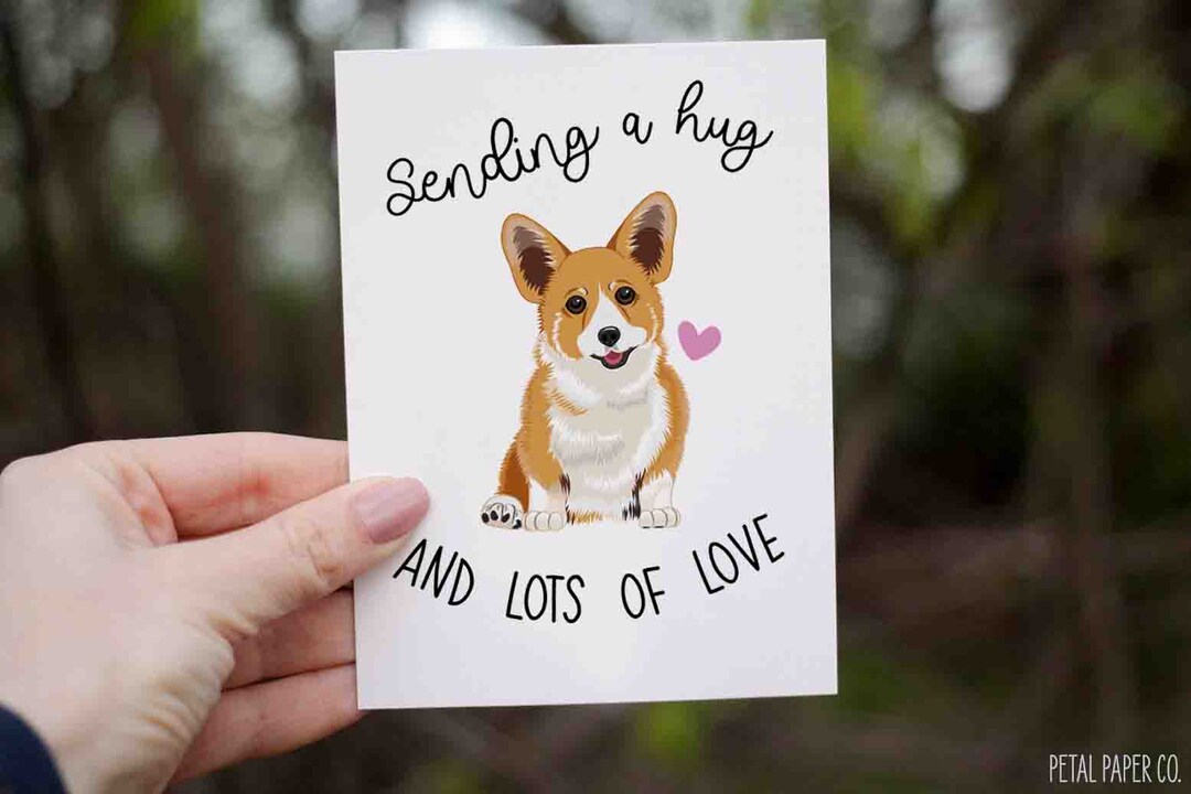 Corgi Card, Thinking of You Card, Just Because Card, Miss You Card ...
