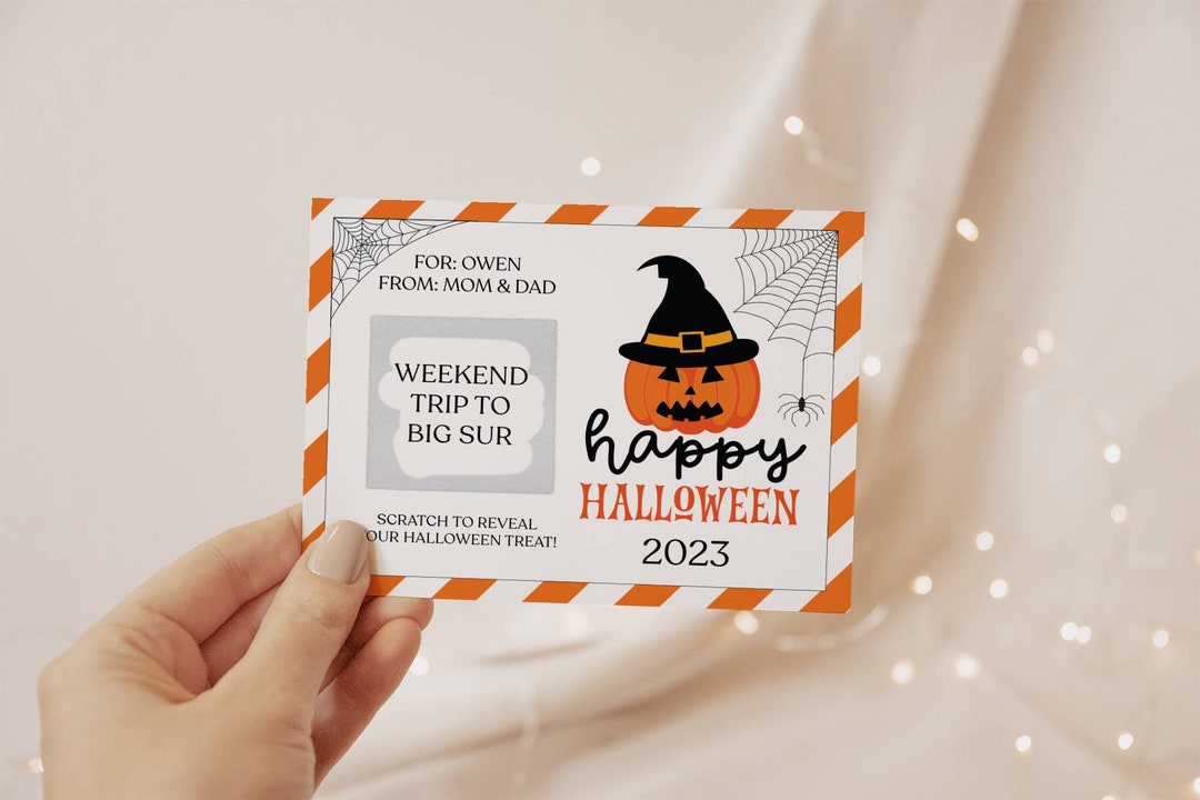 Custom Scratch off Halloween Ticket Card Personalized Scratch off ...