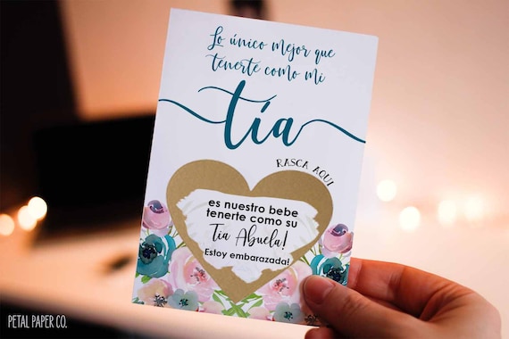 Spanish Pregnancy Announcement Scratch off Card Pregnancy | Etsy