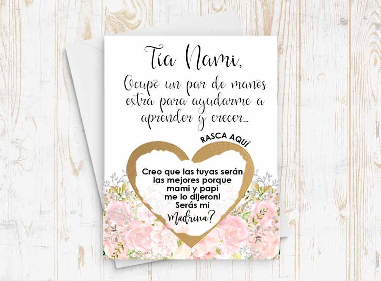Spanish Godmother Madrina Proposal Scratch off Card Madrina - Etsy