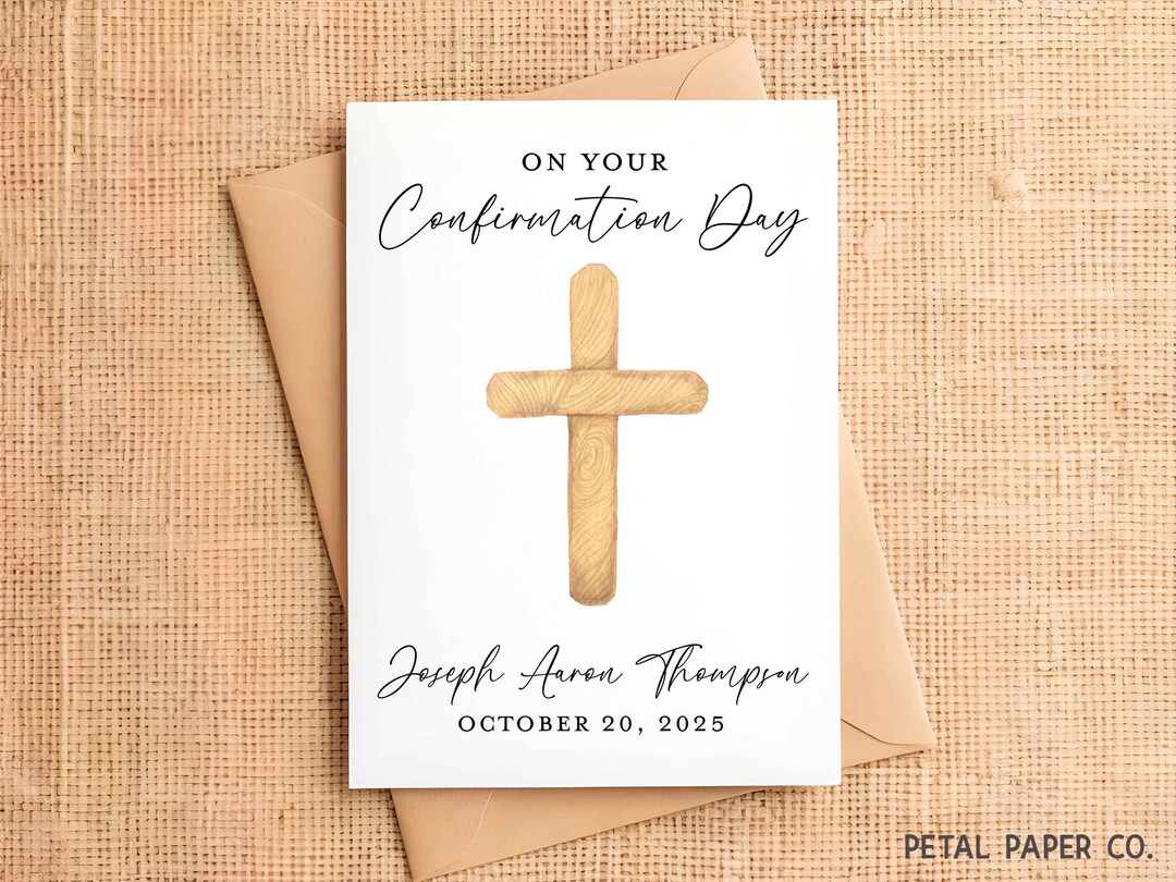 CONFIRMATION Card - on Your Confirmation Day Card for Child ...