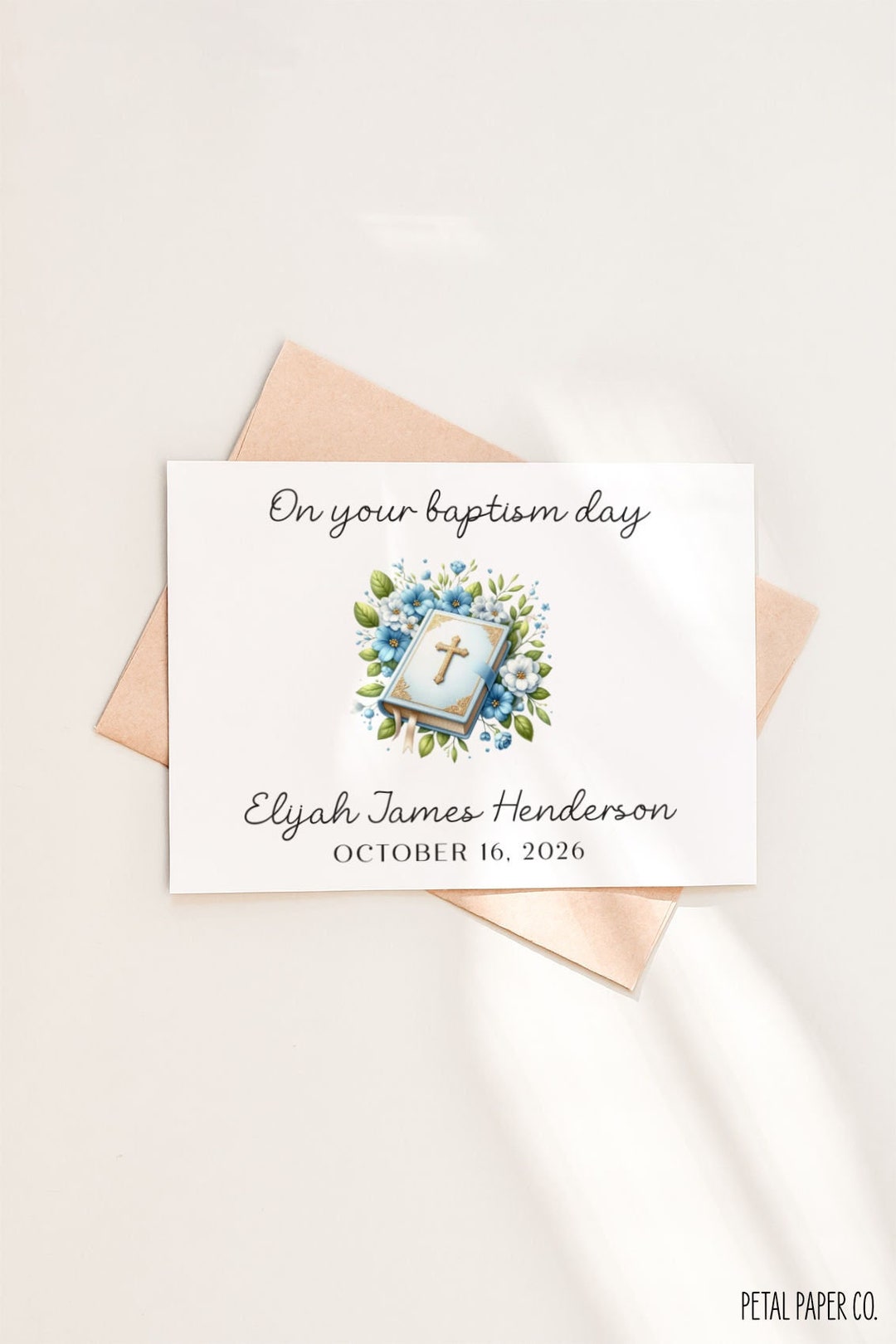 Personalized Baptism Card - on Your Baptism Day Card for Child ...