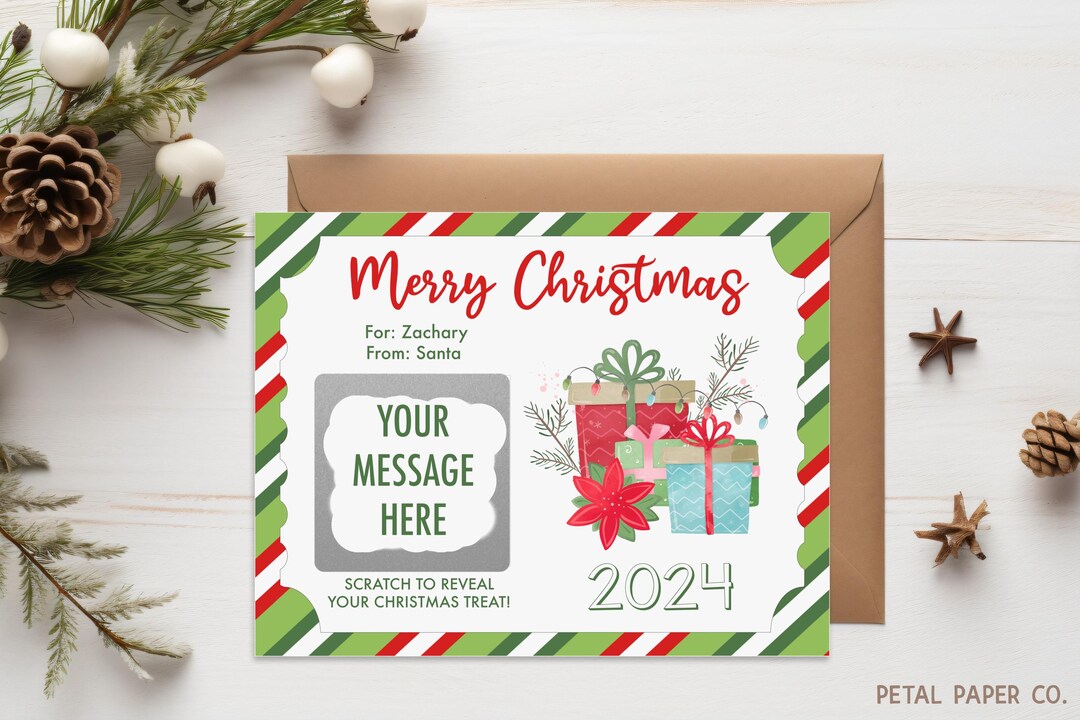 Christmas Scratch off Ticket, Personalized Scratch off Ticket, Surprise ...