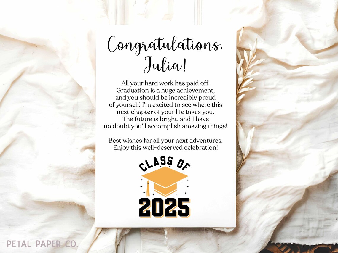 Graduation Card, Congrats Grad Card, Happy Graduation Card ...