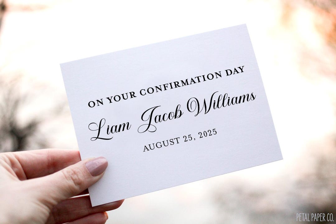 Confirmation Card - on Your Confirmation Day Card for Child ...