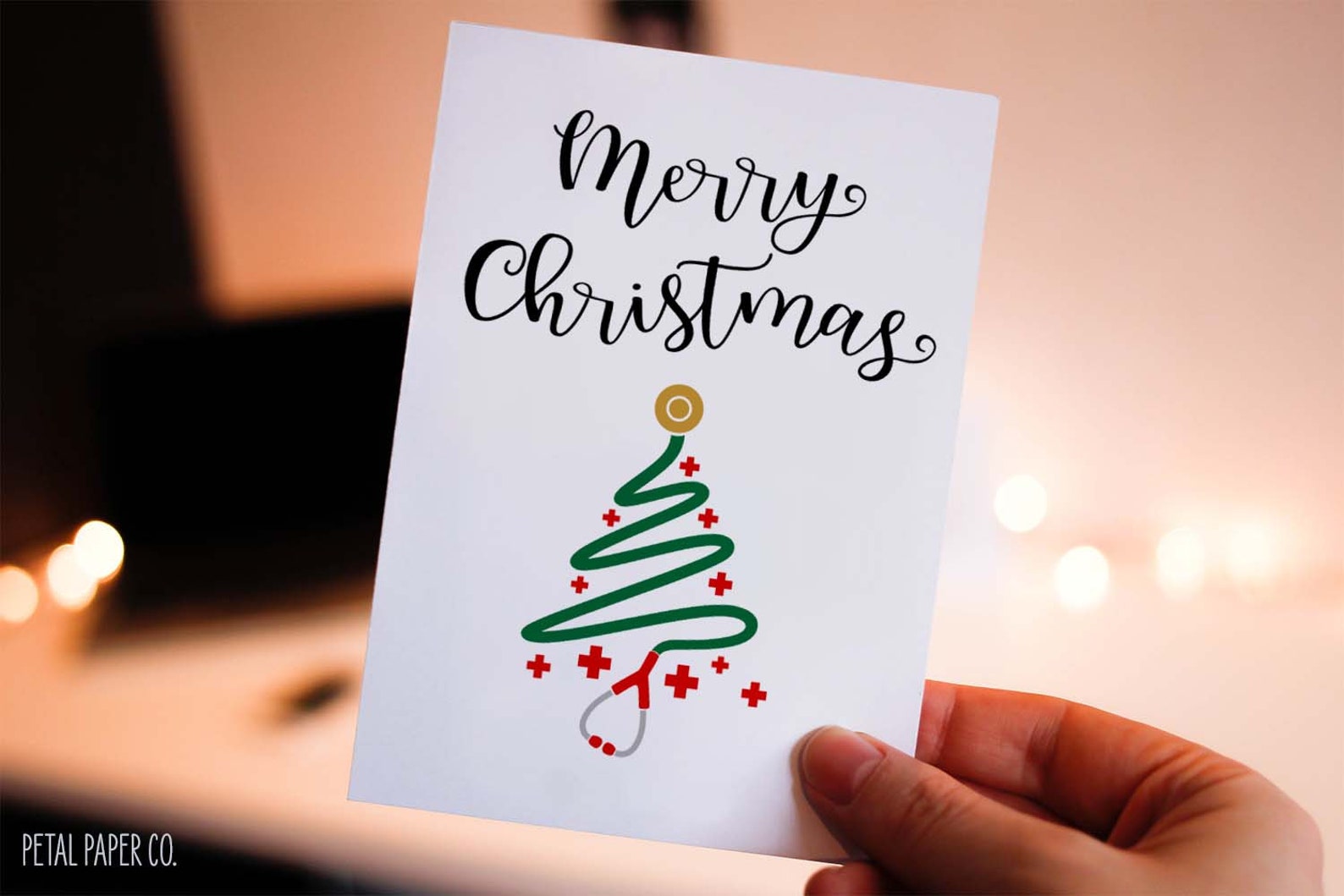 Nurse Christmas Card Doctor Christmas Card Medical Worker - Etsy