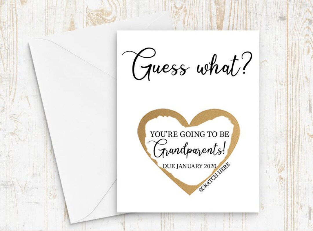 Guess What Pregnancy Card Baby Announcement Card You're - Etsy