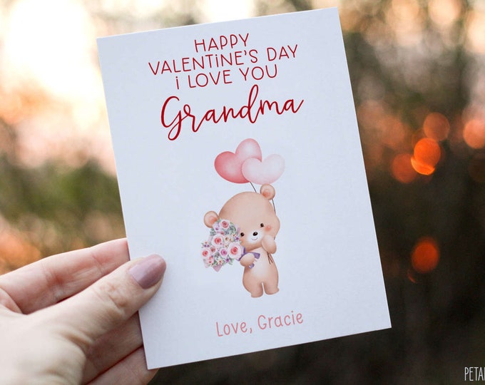 Valentine Card for Grandma Heart Card Red Truck Valentine Card Special ...