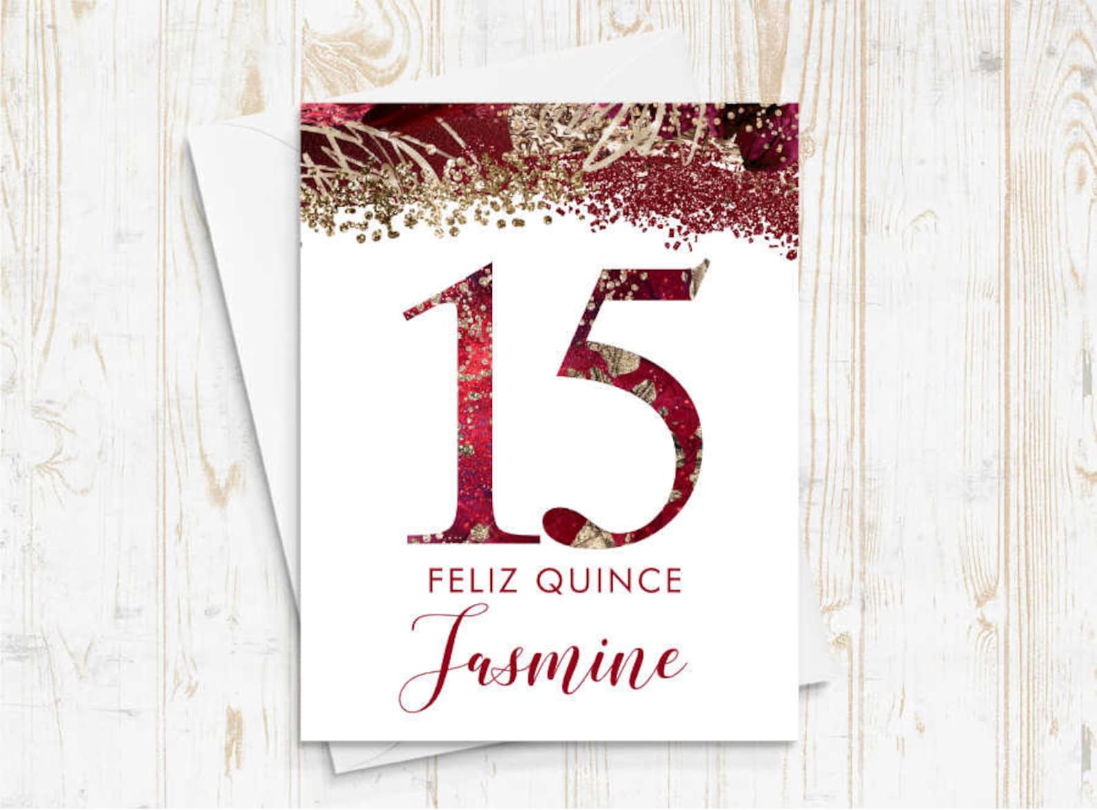 Quince Card, 15th Birthday Card, Quinceanera Birthday Card ...