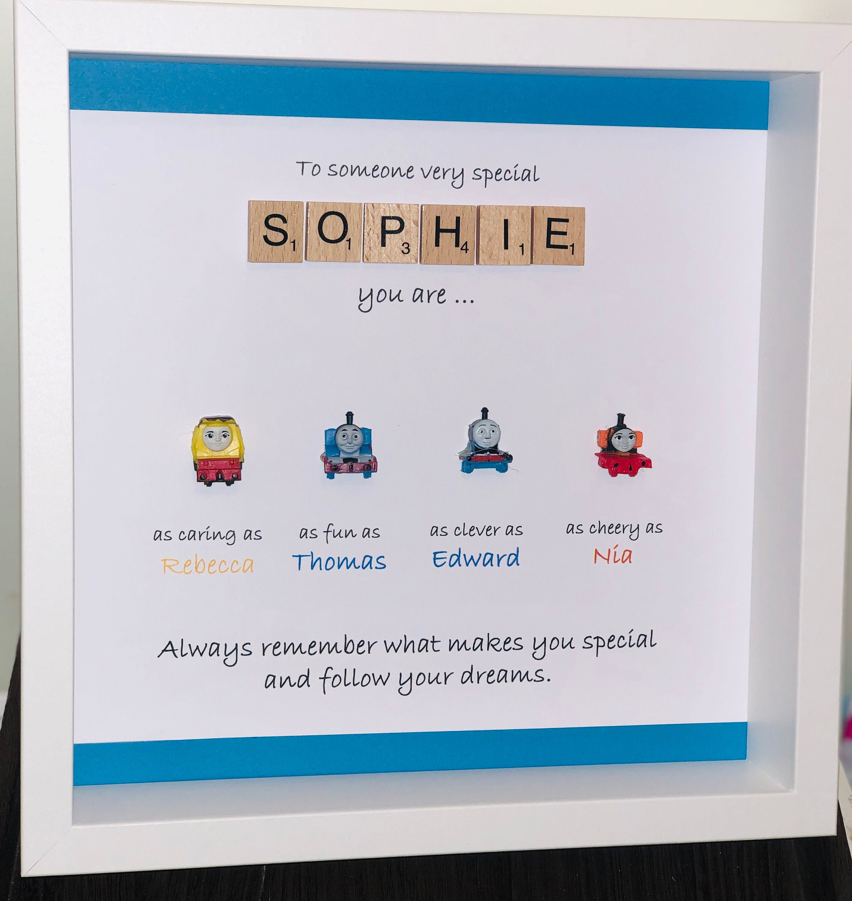 Thomas the Tank Engine Style Personalised Frame Train Fan - Etsy UK