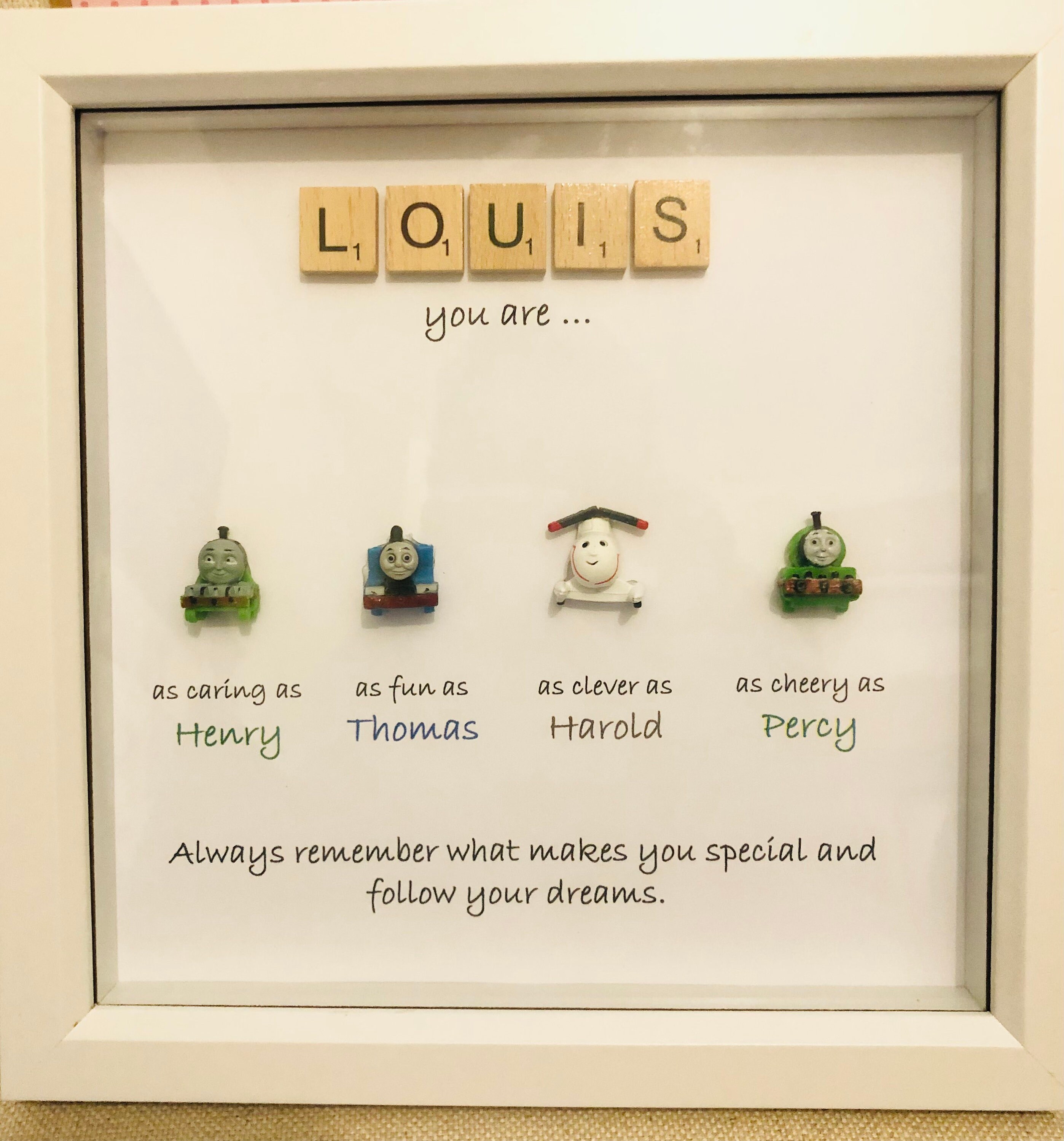 Thomas the Tank Engine Style Personalised Frame Train Fan - Etsy