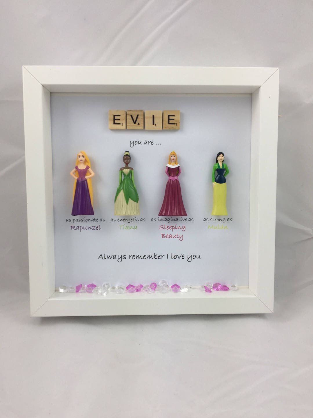 Disney Princess Style Frame Sister Daughter-friend Flower - Etsy UK