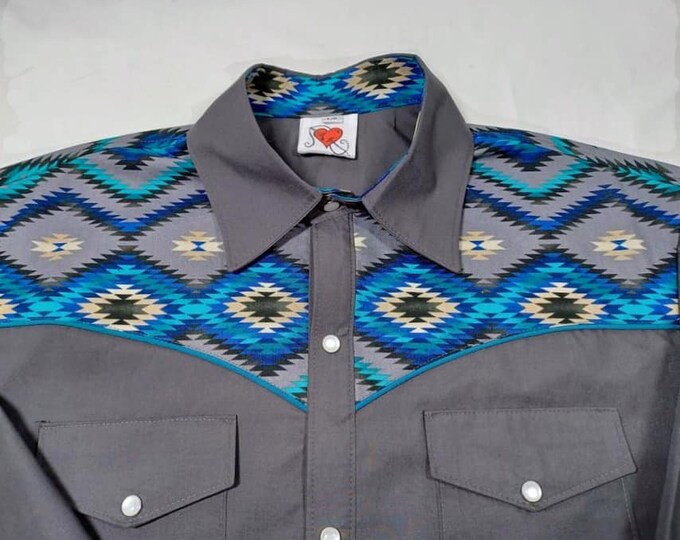 Custom Western Shirt, Southwestern Cowboy Shirt, Mens Western Shirt ...