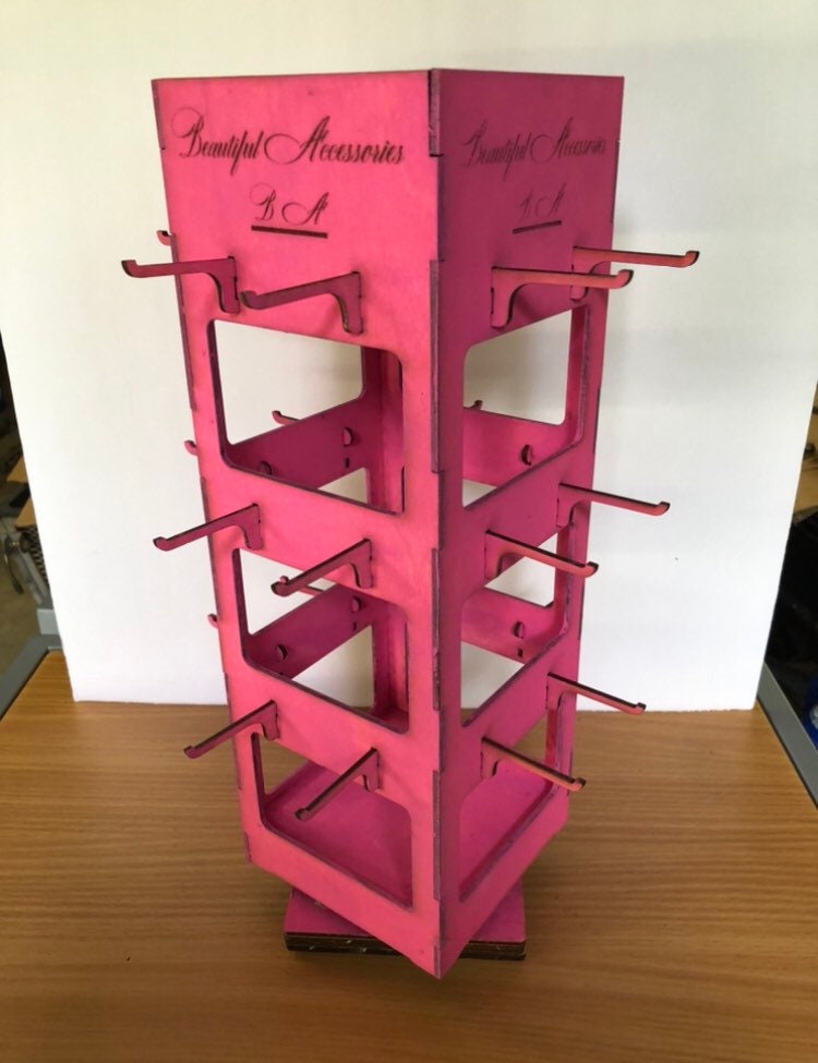 Freestanding Rotating Retail Display Stand With Pegs and - Etsy