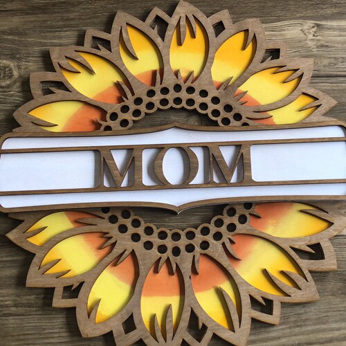 Hello Sunflower DIY Round Door Sign / Welcome Door Hanger / Hi - Etsy