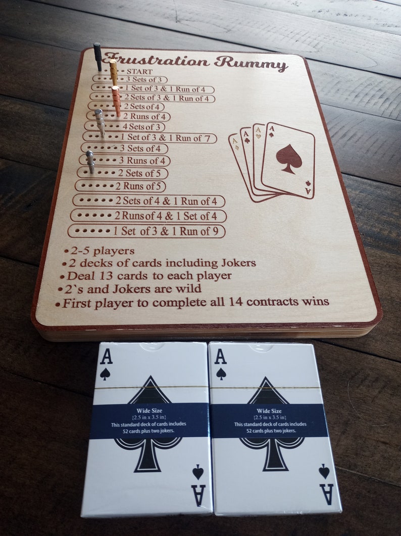 Frustration Rummy Game Board - Etsy