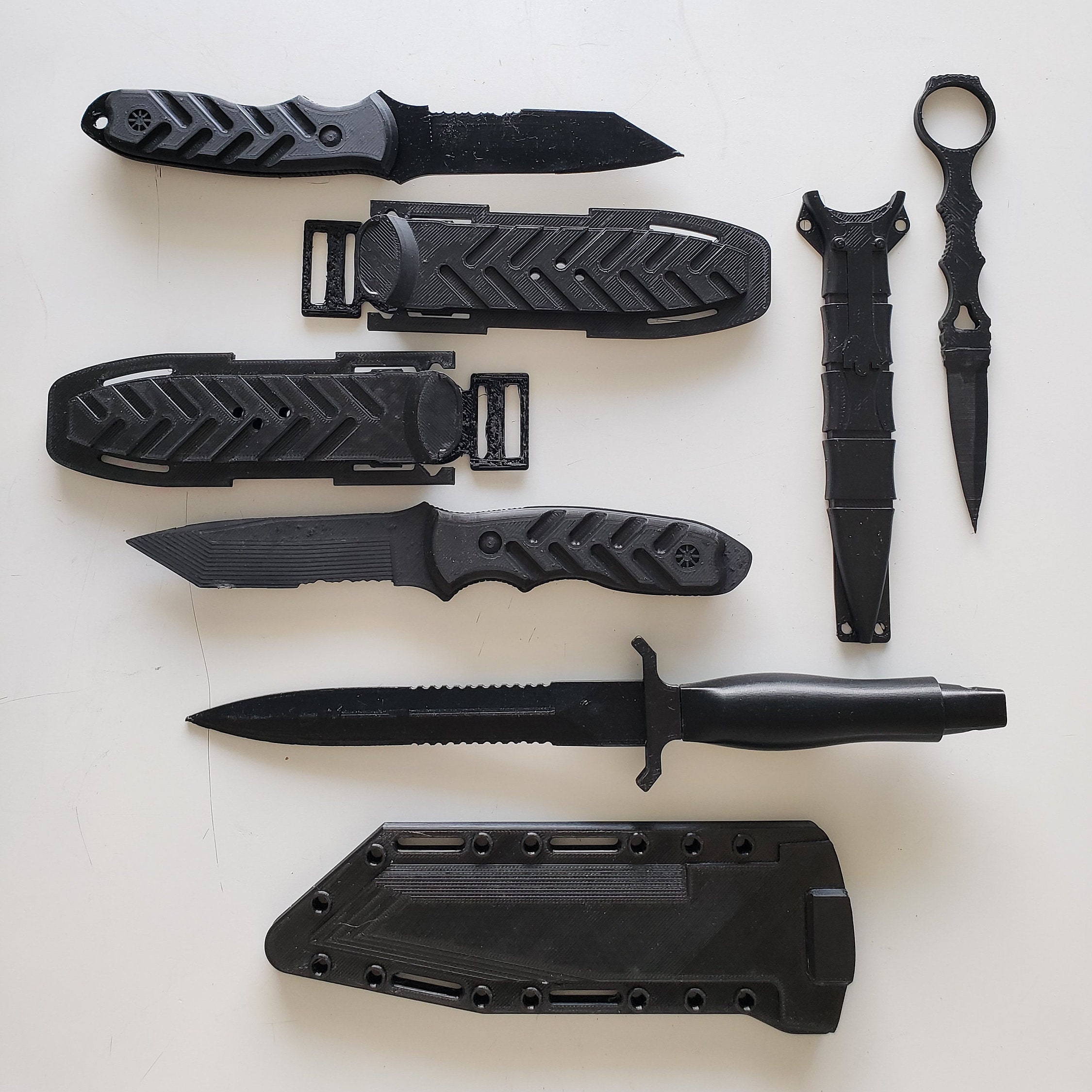 3D Printed Knife Set for Winter Soldier Cosplay Gerber SOCP | Etsy ...