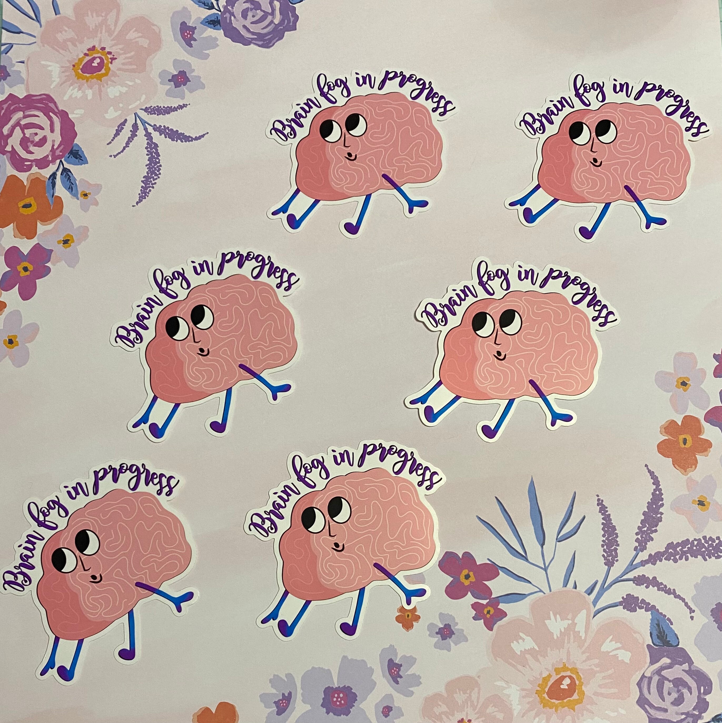 Brain Fog in Progress Sticker | Laptop Stickers | Journal Stickers ...