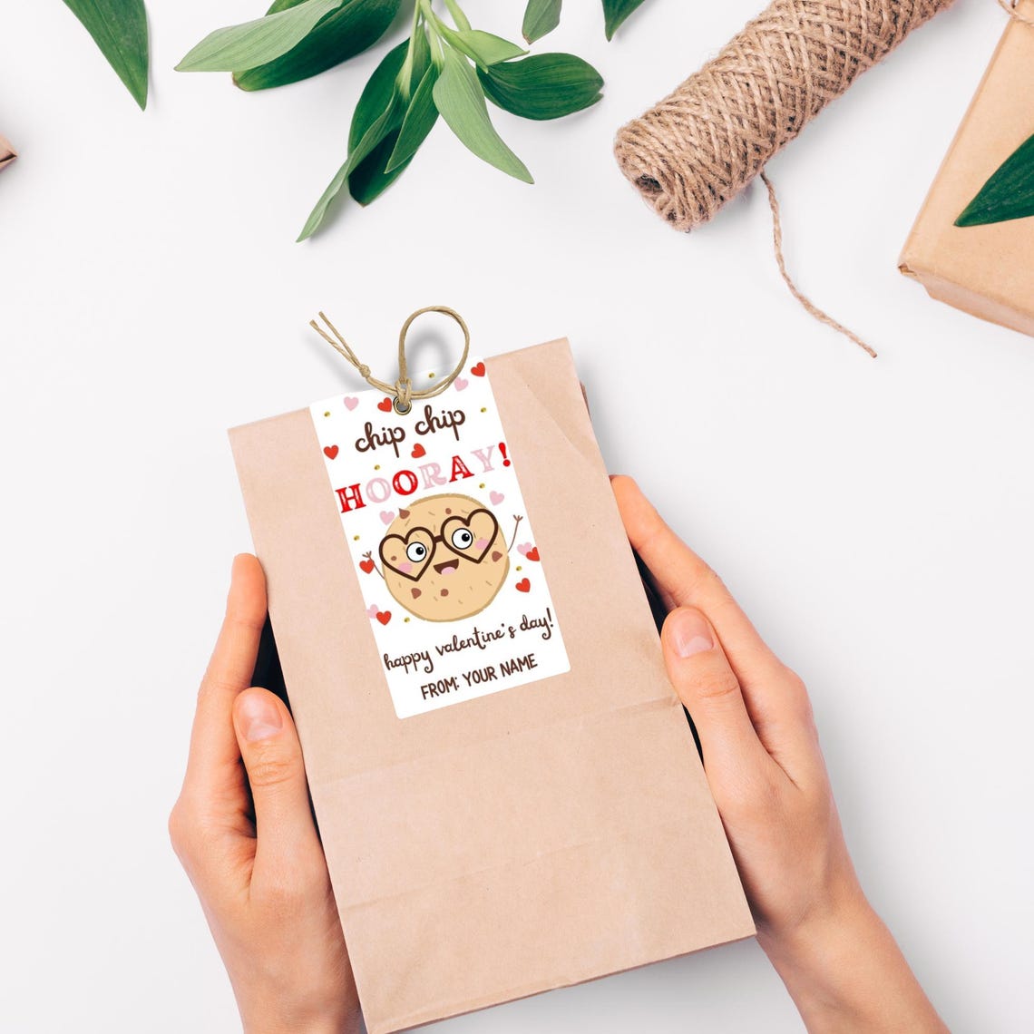 Chip Chip Hooray Valentines Day Gift Tag Editable Valentines Gift Tags ...