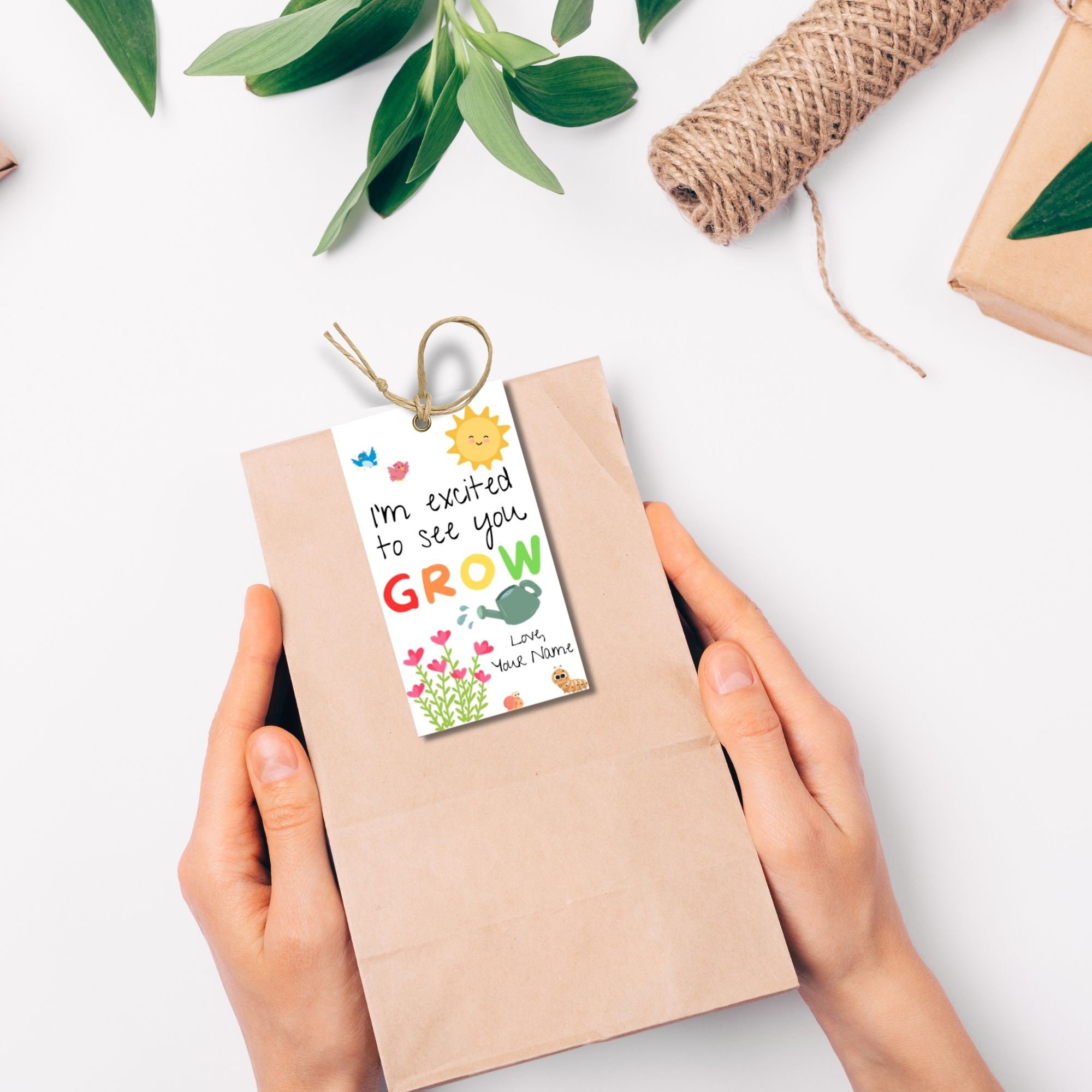 First Day of School Gift Tags, Printable I'm Excited to See You Grow ...