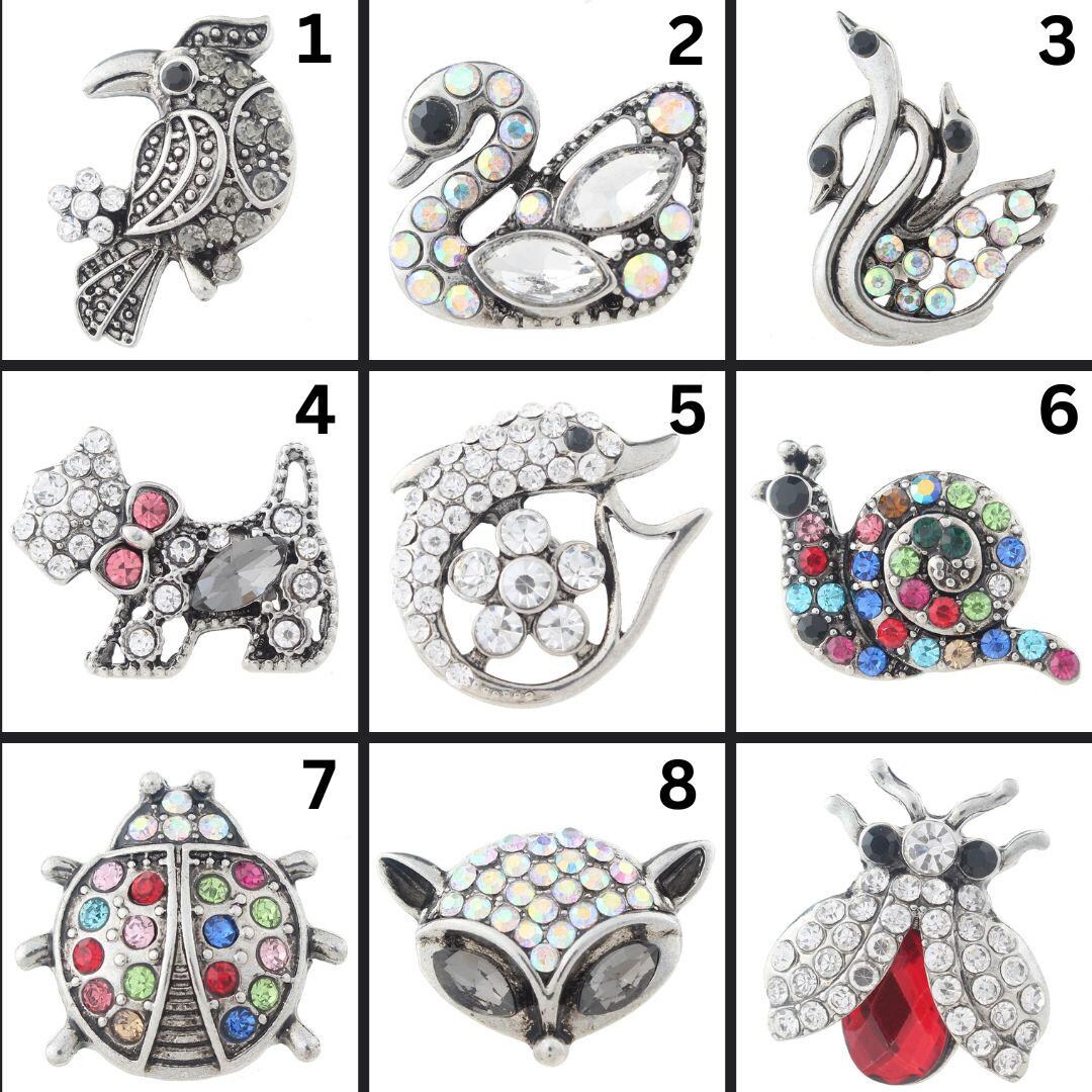 18mm/20mm Animal/insect Snaps for Snap Jewelry - Item# 0366-0370-0373 ...
