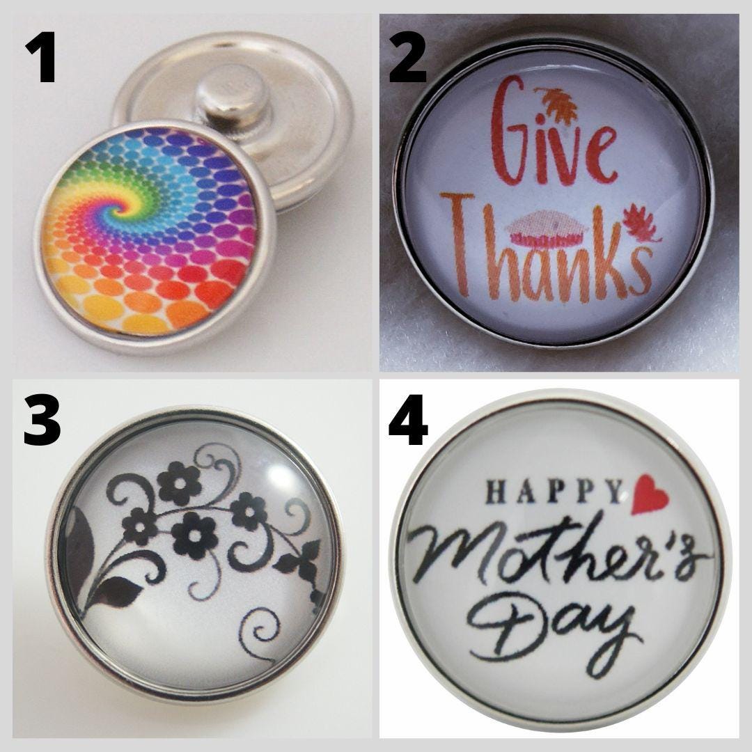 18mm/20mm Glass Dome Snaps for Snap Jewelry - Item# 2503AP-0368-2541 ...