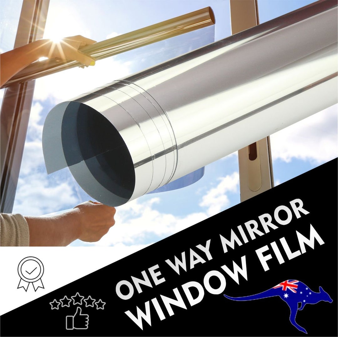 One Way Silver Reflective Mirror Window Tint Glass Block Heat UV Glare ...
