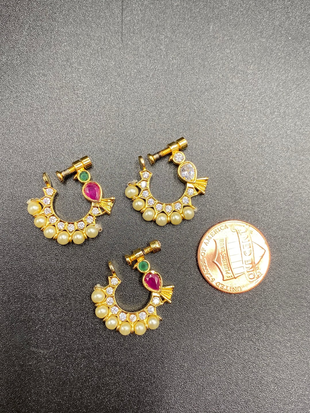 Nose Ring/ Pressing Nose Ring/ Nuth/ Mukuthi/ Mukku Pudaka/ Wedding ...