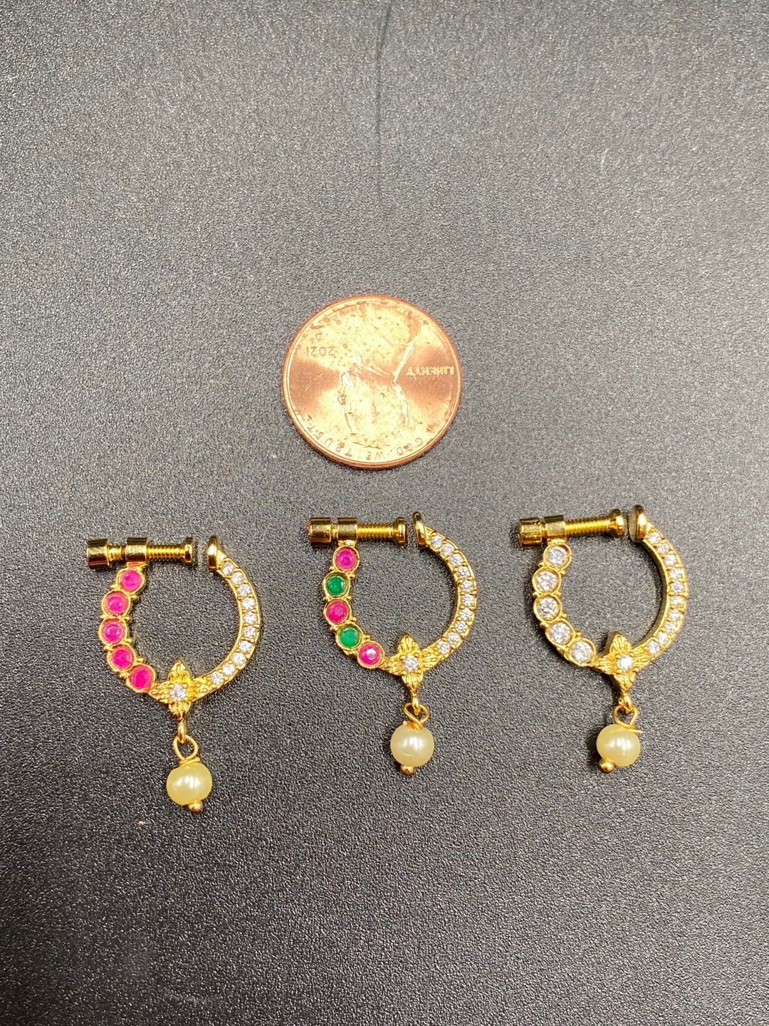 Nose Ring/ Studs/ Mukku Pudaka/ Wedding Jewelry/ Mukuthi/ Stud Type ...