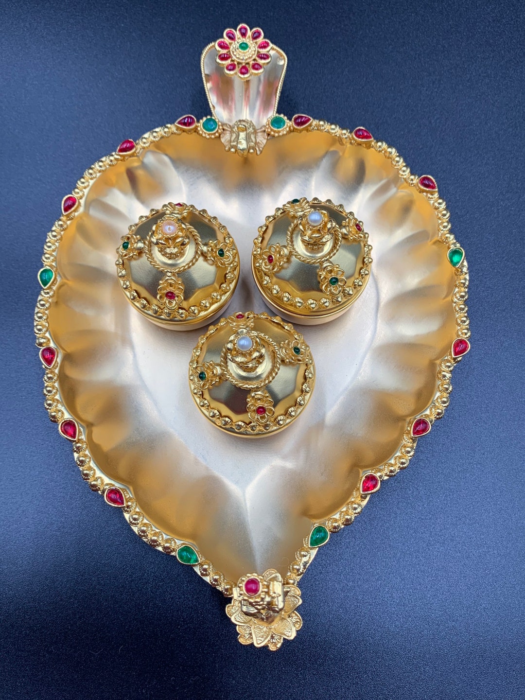 Kumkum Box/ Sandal Box/ Puja Item/ Gold Box/ Ring Box/ Gifted Item ...