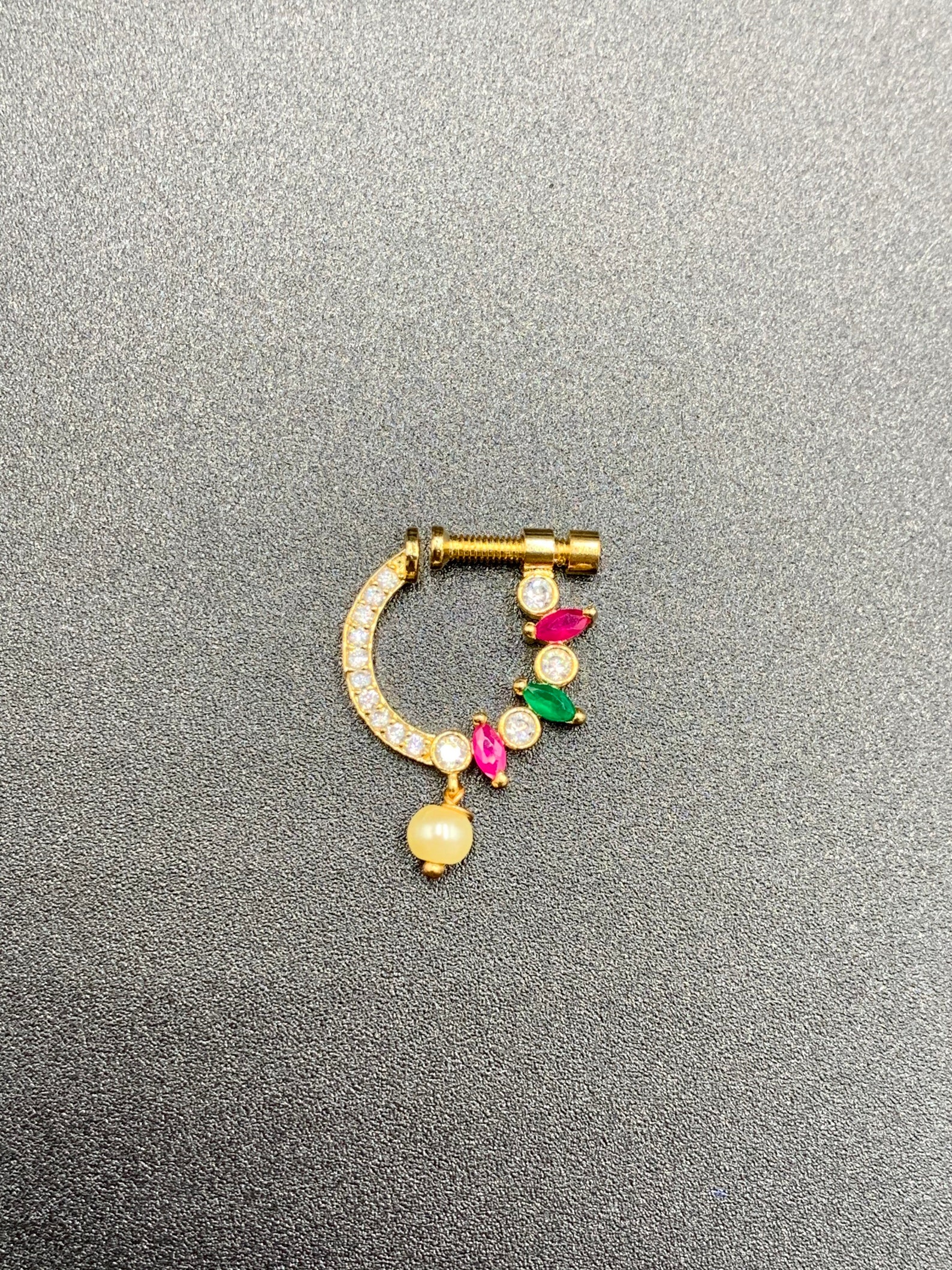 Nose Ring/ Nuth/ Mukku Pudaka/ Mukuthi/ Studs/ Stones Nose Ring ...