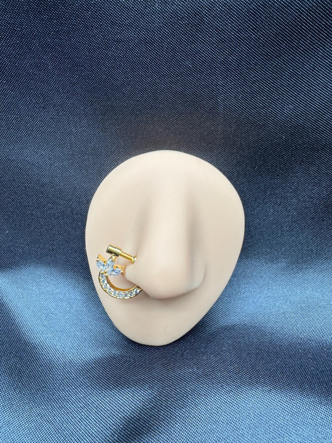 Nose Ring/ Nuth/ Mukuthi/ Mukku Pudaka/ Clip on Nose Ring/ Pressing ...
