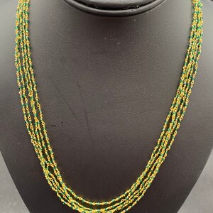 Green Beads Chain/ Green Crystal Beads Chain/ Emerald Beads/ Party Wear ...