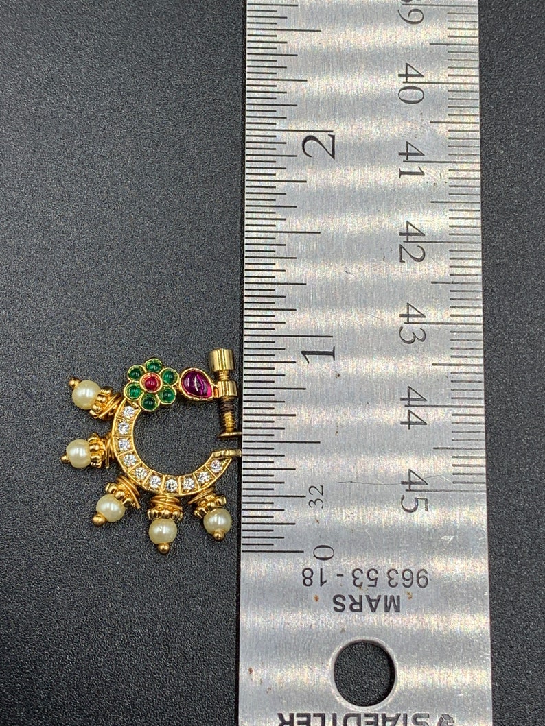 Mukku Pudaka/ Mukuthi/ Pressing Nose Ring/ Nose Stud/ Stones - Etsy