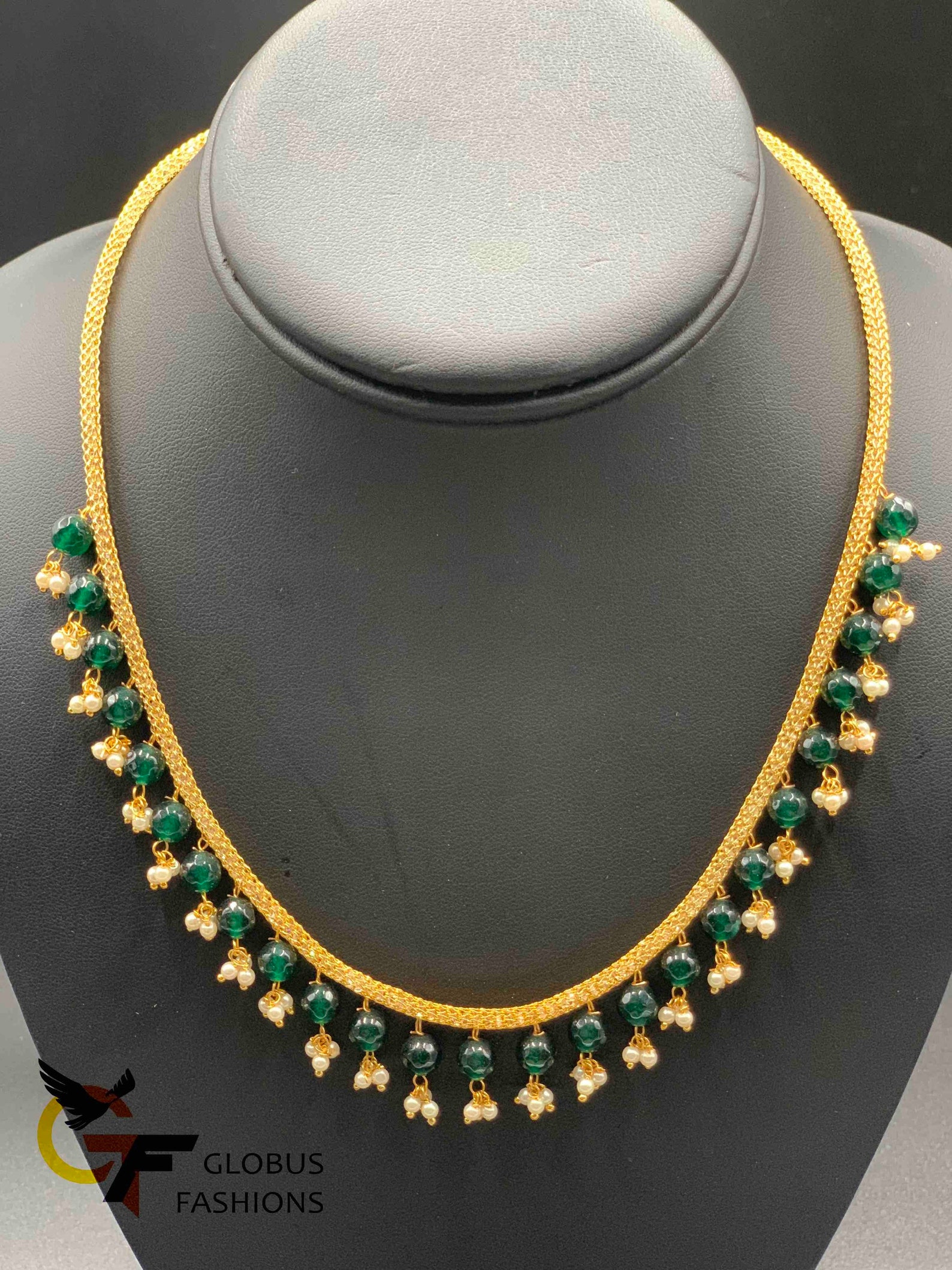 Green Beads Chain/ Party Wear Chain/ Pearls Chain/ Netted - Etsy