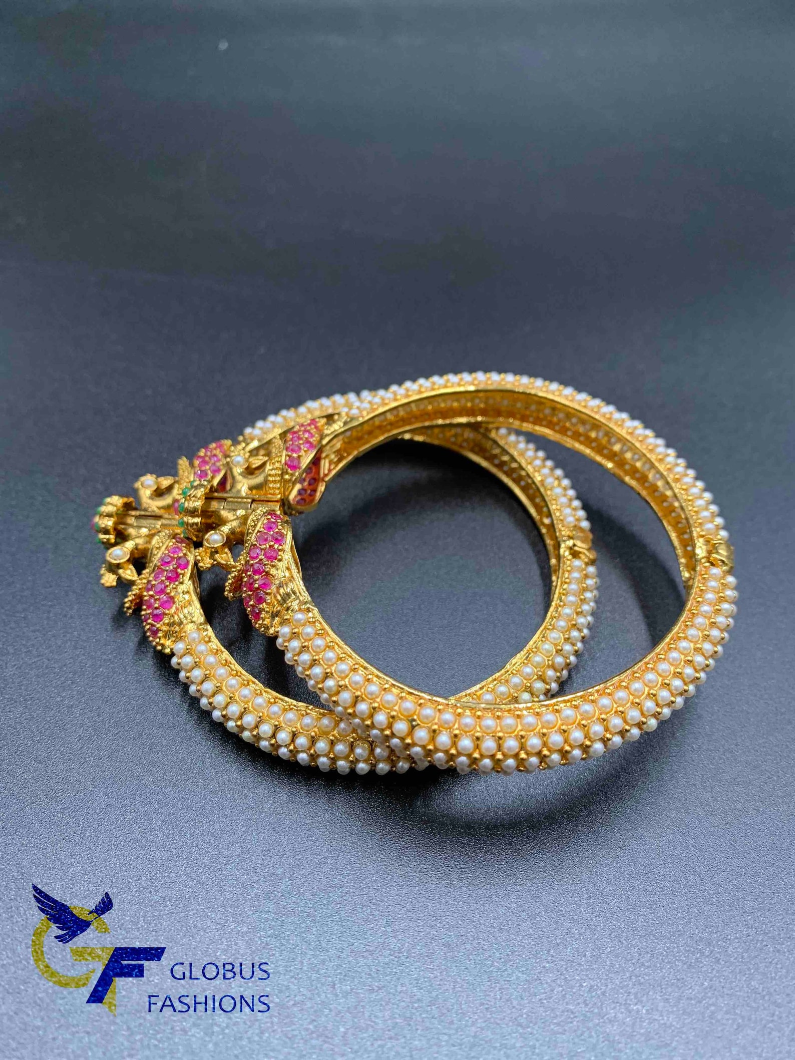 Pearls Bangles/ Kada Bangles/ Screw Type Bangles/ Wedding - Etsy